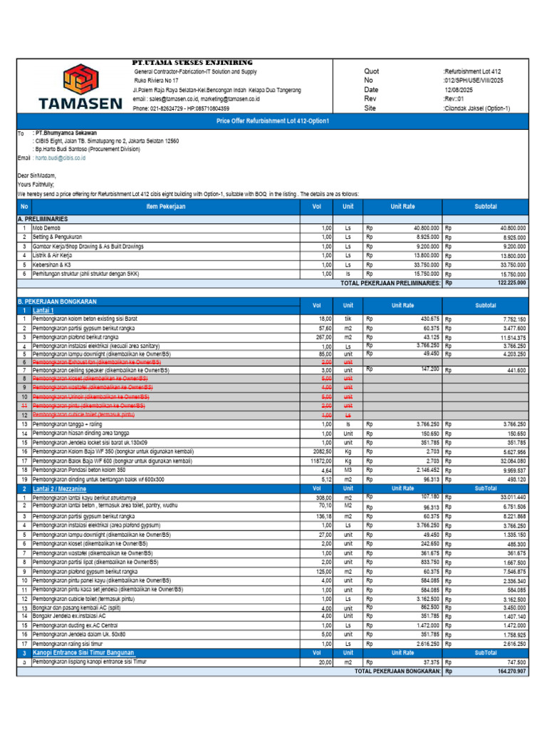 Opsi 1 - Lantai Cor Beton | PDF