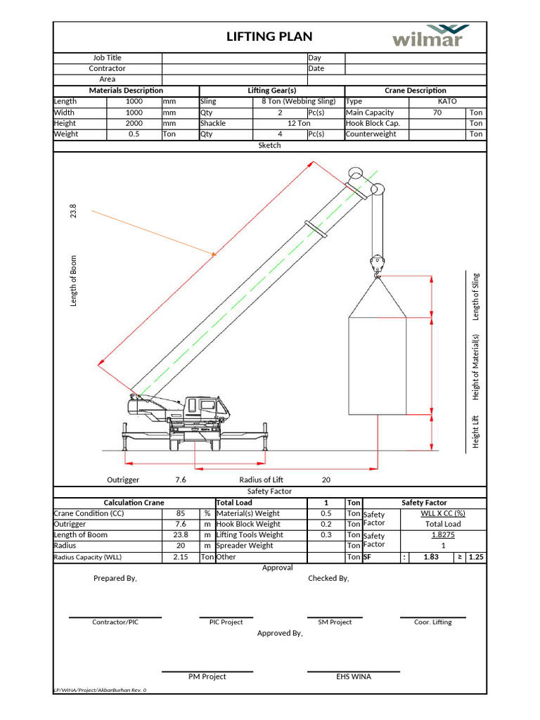 Lorry Crane Lifting Plan Overview | PDF | Crane (Machine ...
