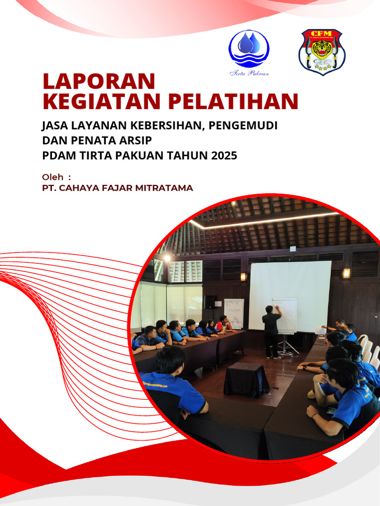 Cover Laporan Pelatihan PDAM 2025 | PDF