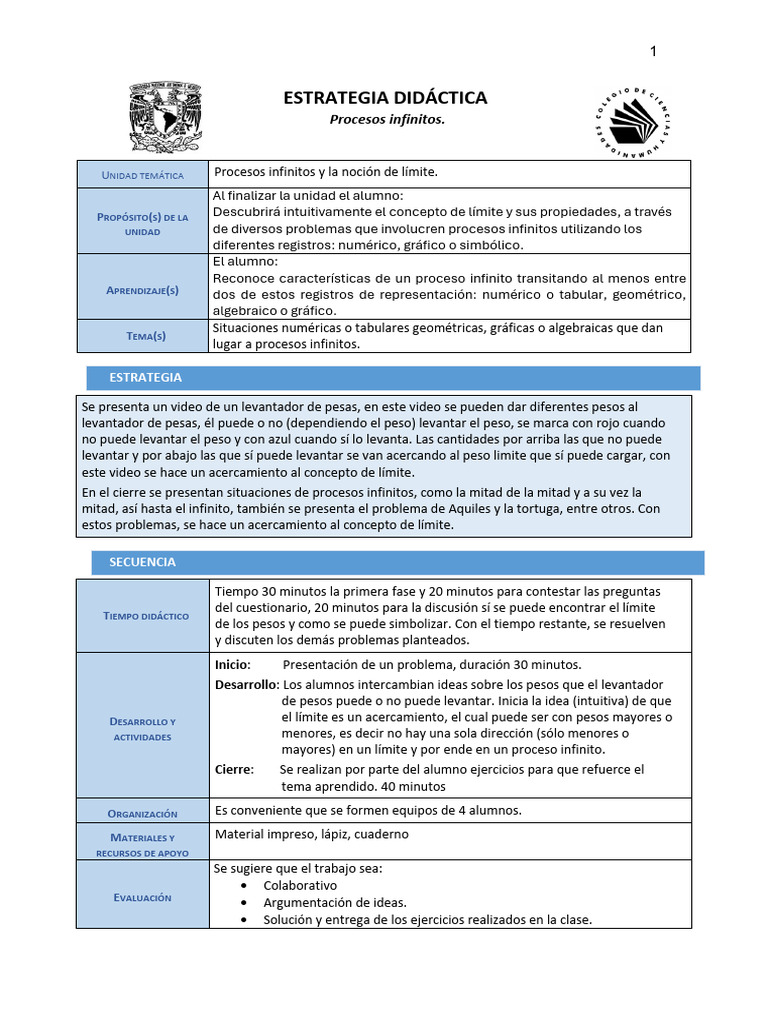Procesos Infinitos y Límites en Cálculo | PDF | Límite (Matemáticas ...