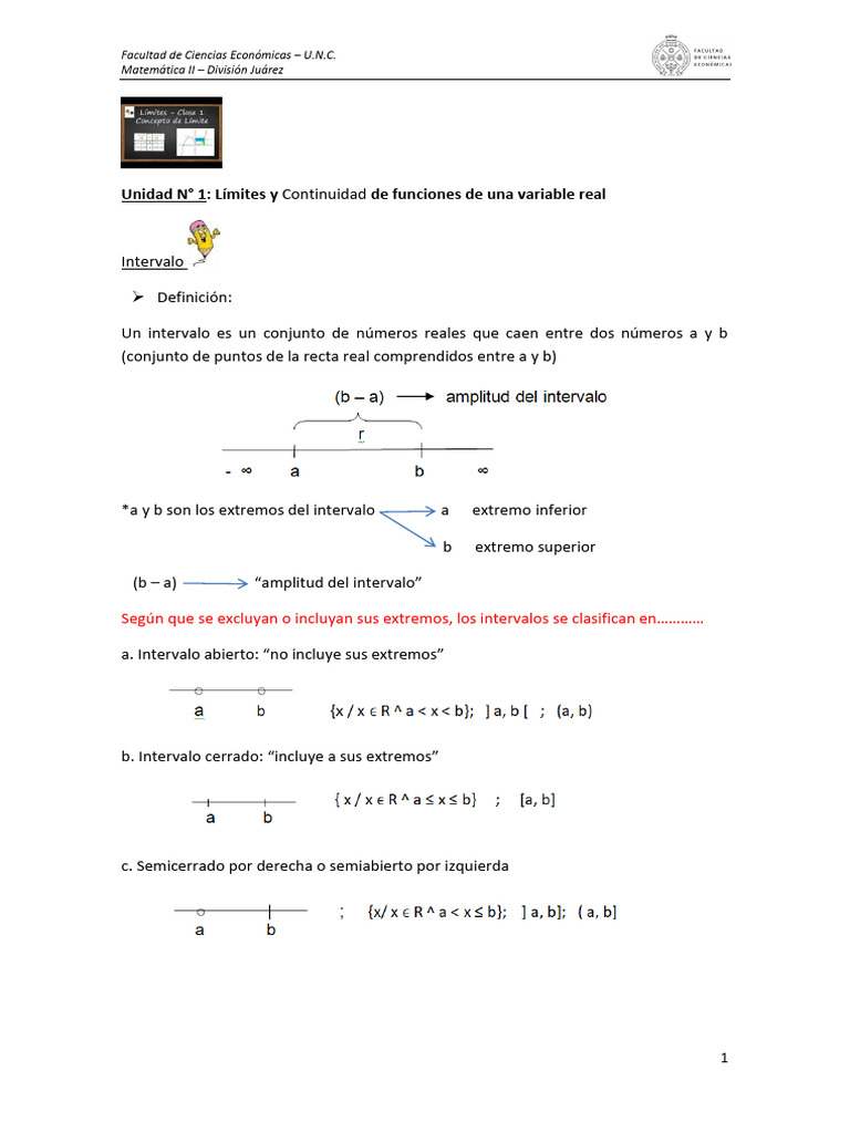 Matematica II | PDF | Intervalo (Matemáticas) | infinito