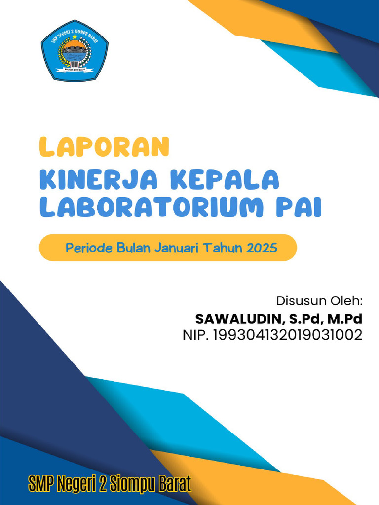 Laporan Kinerja Kepala Laboratorium PAI | PDF