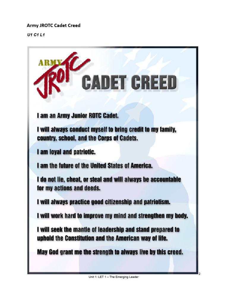 Cadet Creed | PDF