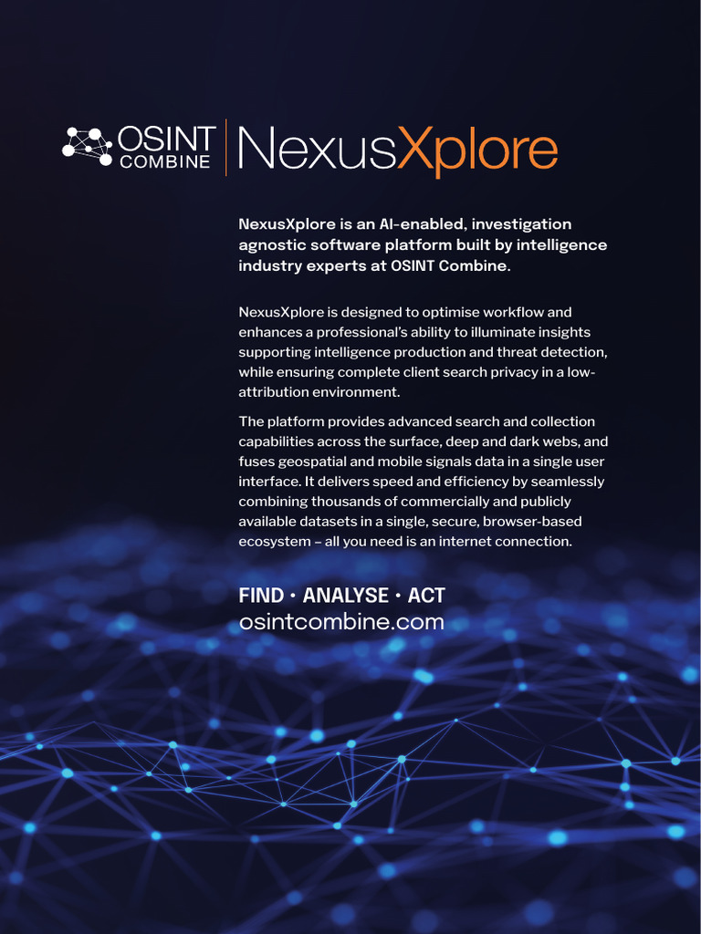 OSINT Combine - Brochure 2024 | PDF | Computer Security | Security
