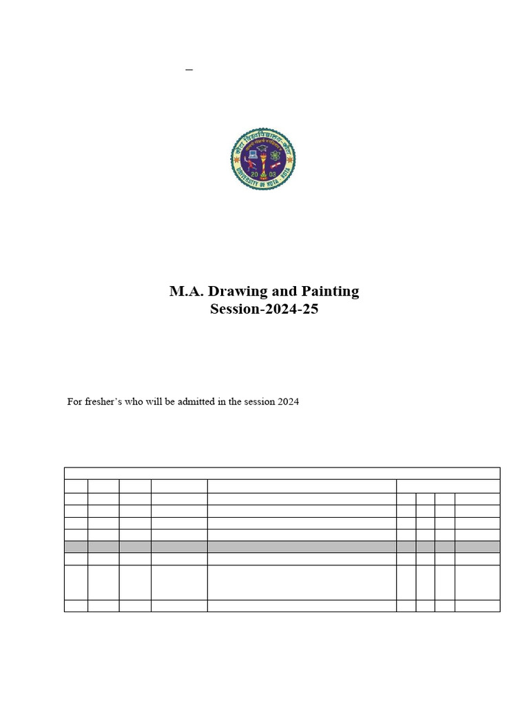 1383_M.a Drawing & Painting Semester- I-IV | PDF | Paintings | Acrylic ...