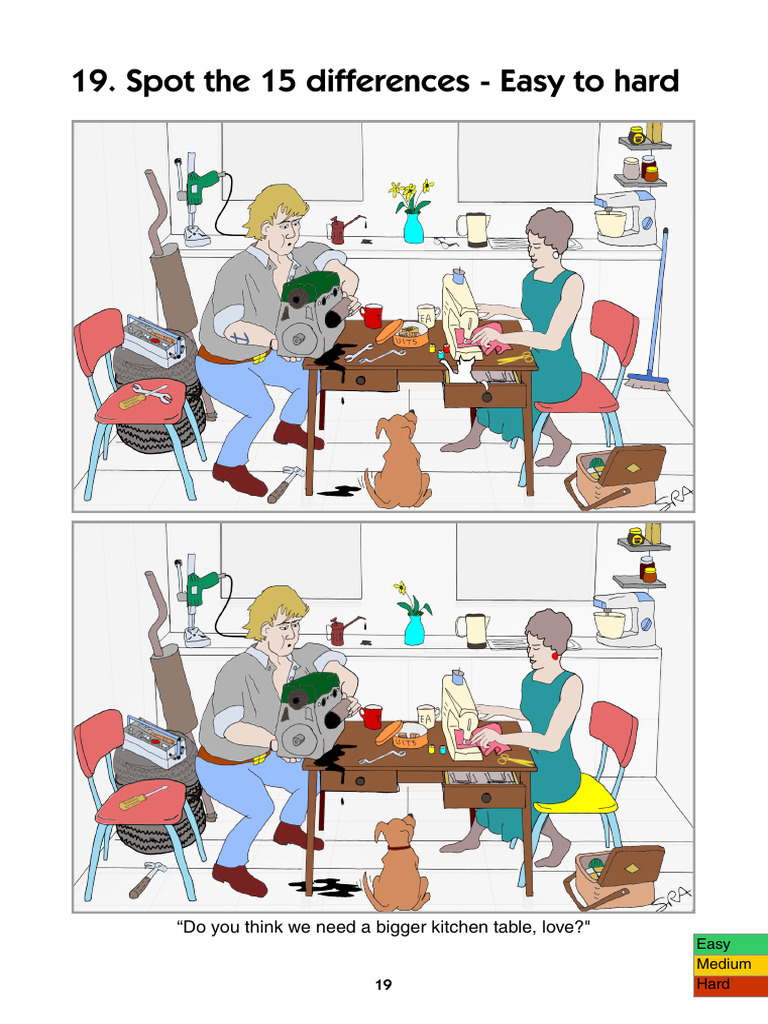 Easy Hard Spot The Difference Workroom No19 | PDF