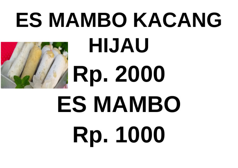Es Mambo Kacang Hijau | PDF