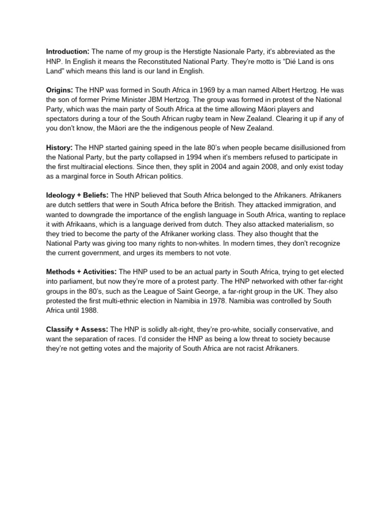 Far Right Research Script | PDF