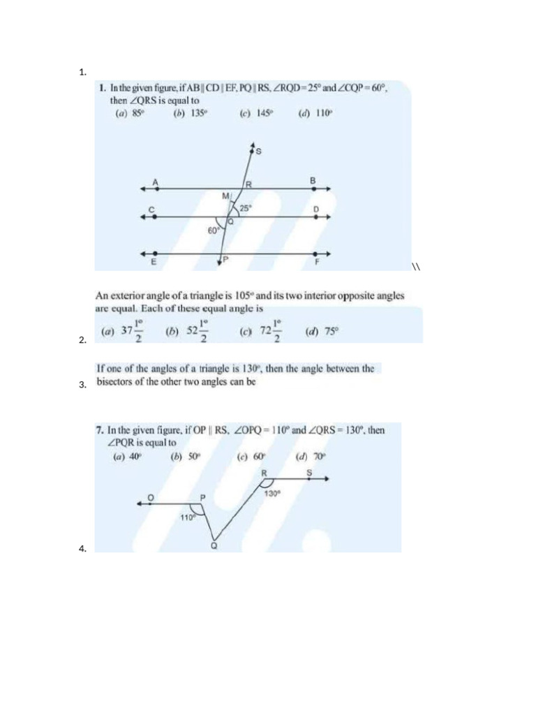 Class 9th - Lines & Angles | PDF