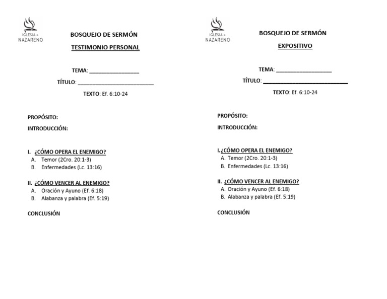 Modelo Bosquejo de Serm-N | PDF