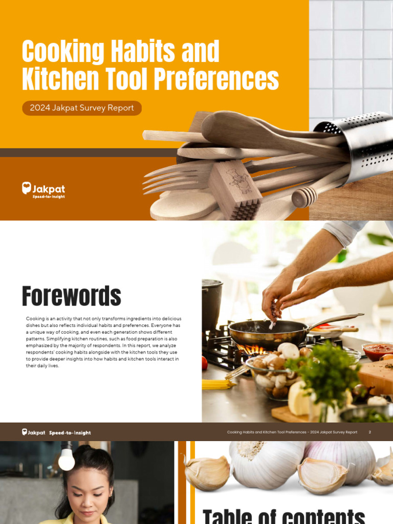 PDF Report Cooking Habits and Kitchen Tool Preferences - 2024 Jakpat ...