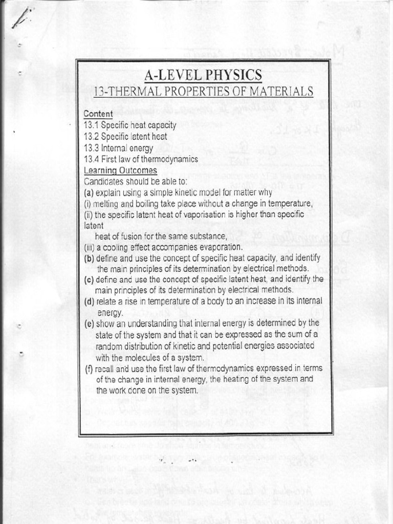 Thermal Properties of Materials | PDF