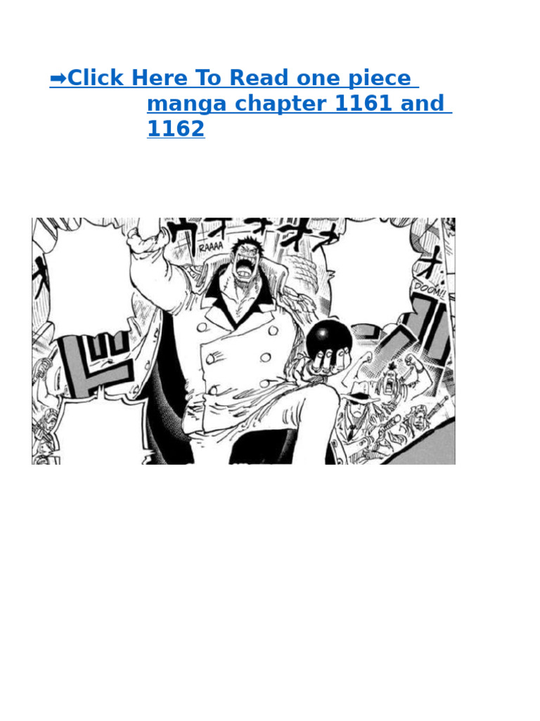 One Piece Chapters 1161 & 1162 Read Online | PDF