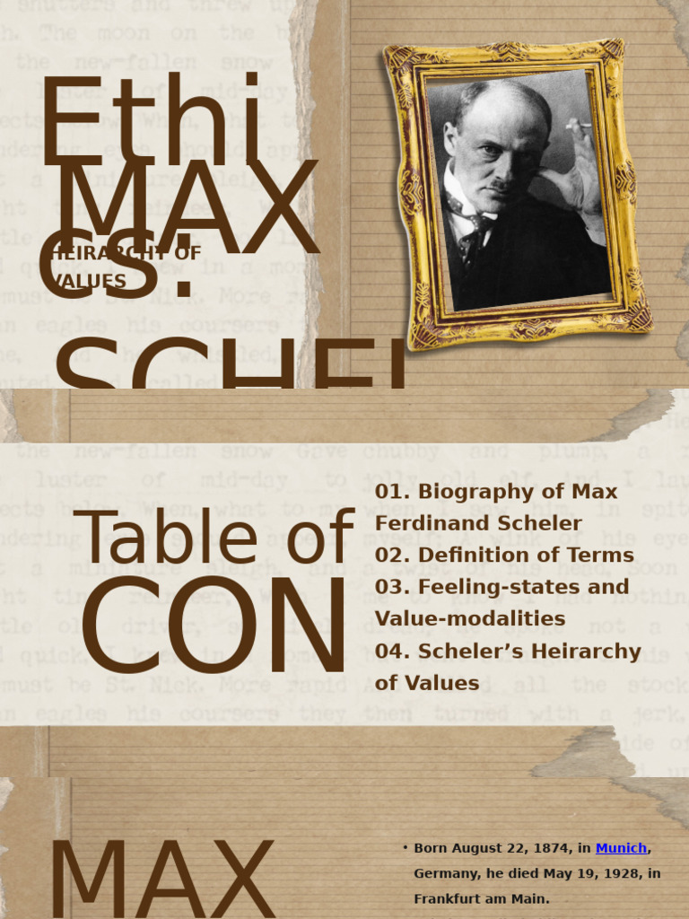 Ethics Scheler's Hierarchy of Values, CAPISTRANO | PDF | Value (Ethics ...
