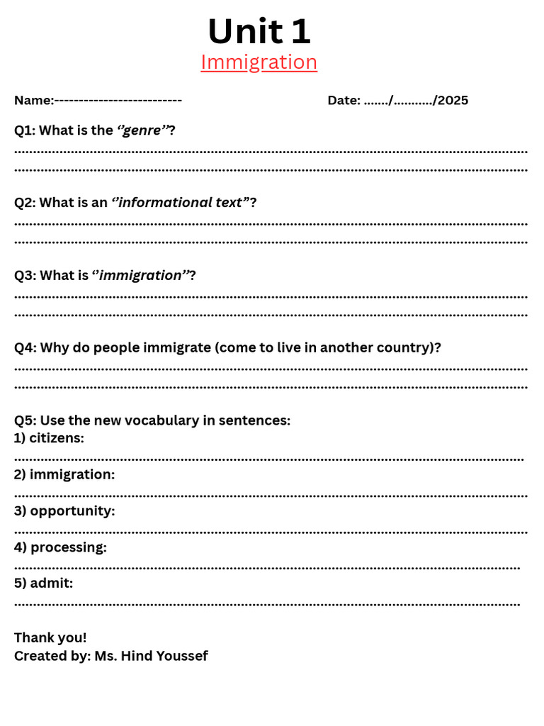 Grade 5 Unit 1 | PDF