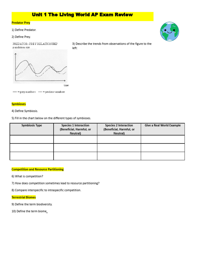 AP Exam Review: Living World Concepts | PDF | Ecosystem | Forests