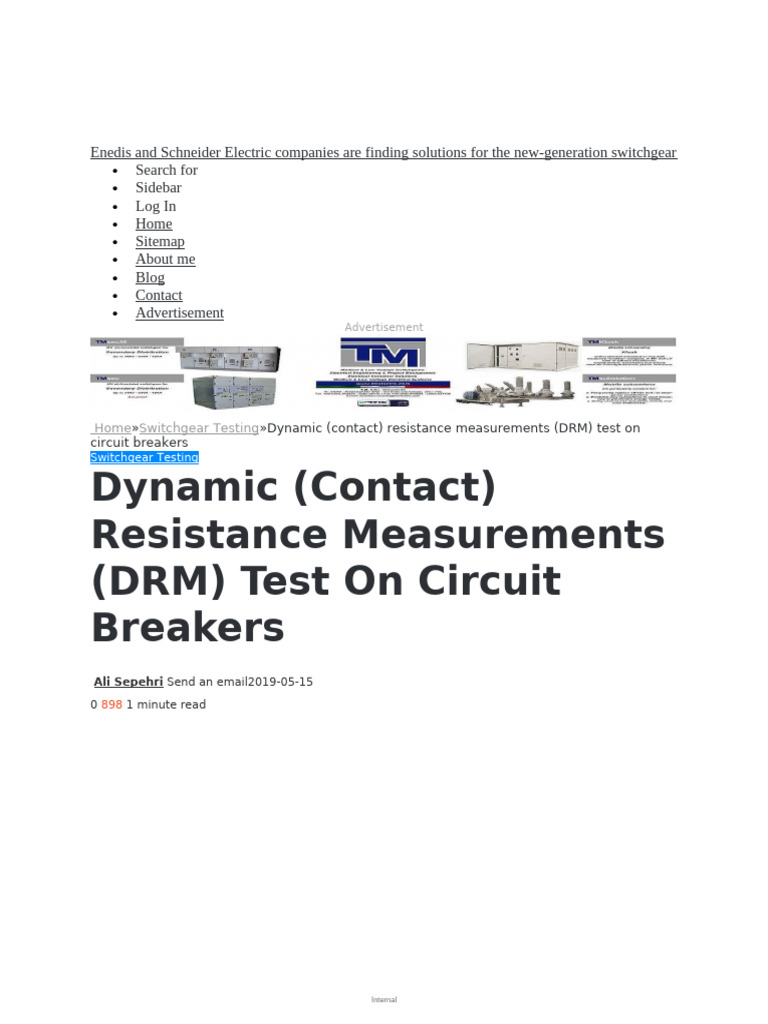 Dynamic Resistance Testing for Circuit Breakers | PDF