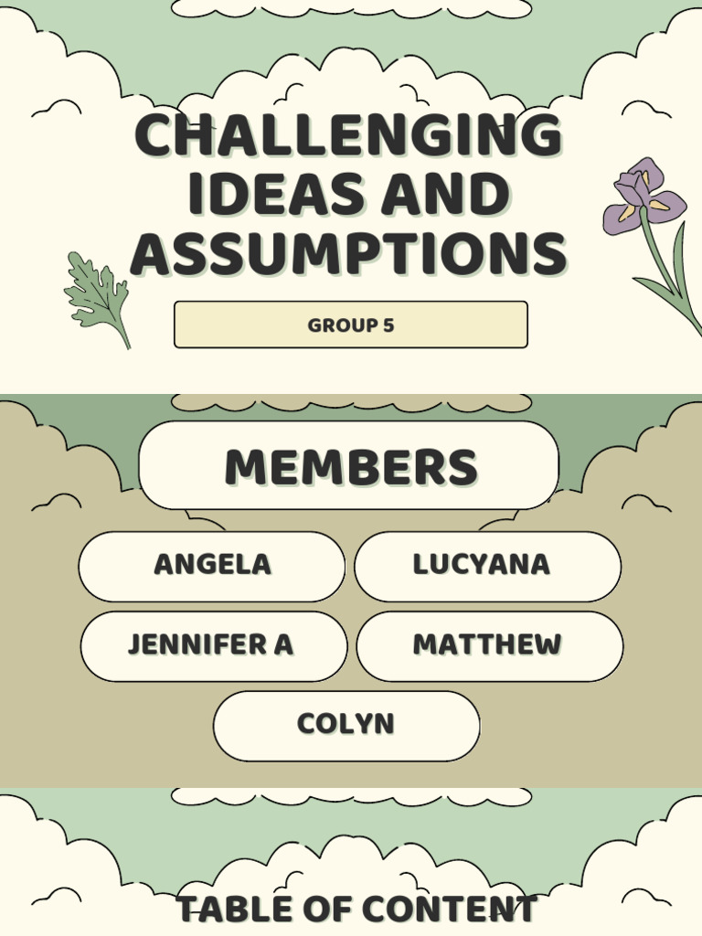 Challenging Ideas and Assumptions Guide | PDF | Reading Comprehension ...