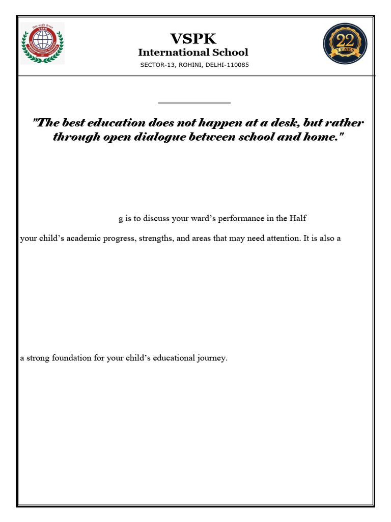 PTM Circular 2025-26 (V-Xii) | PDF
