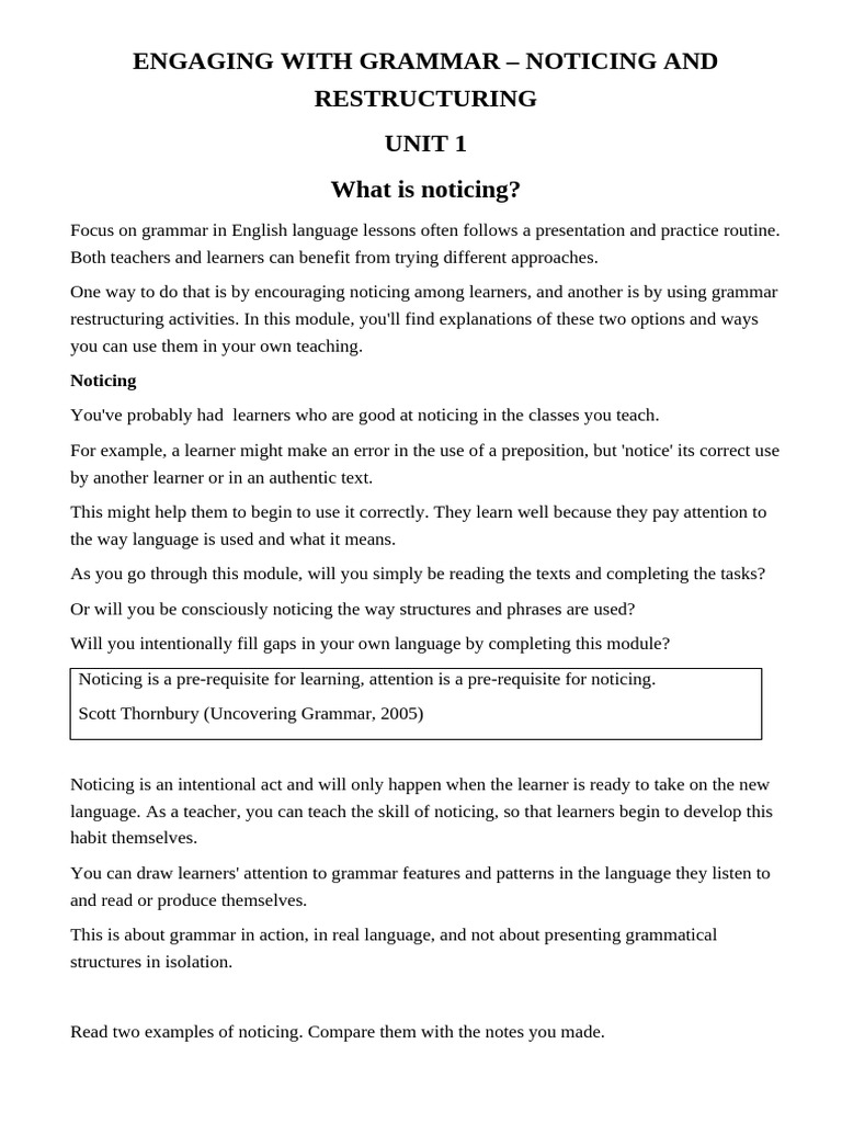 How To Teach Grammar Module 2 | PDF | Learning | Second Language