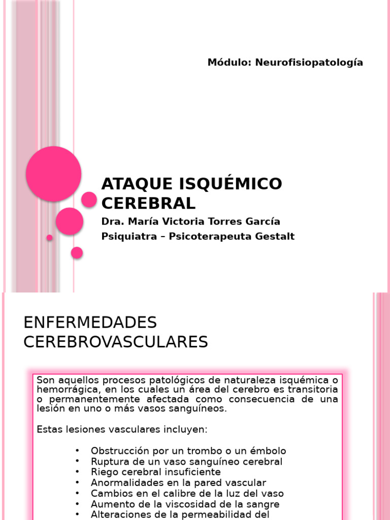 Ataque Isquémico Cerebral: Causas y Mecanismos | PDF | Carrera | Isquemia
