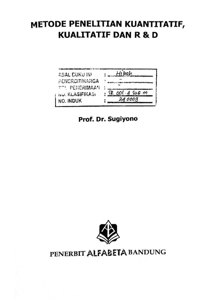 Sugiyono Metopen Kuantitatif - Compressed | PDF