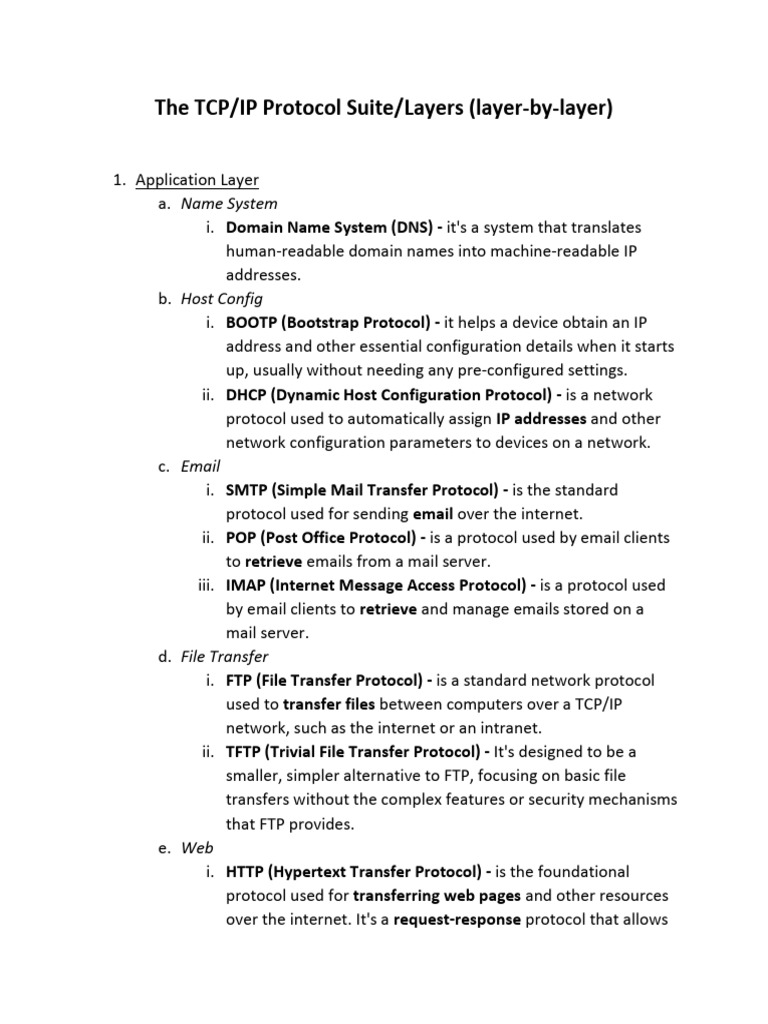 The TCPIP Layers | PDF | Computer Network | Internet Protocols