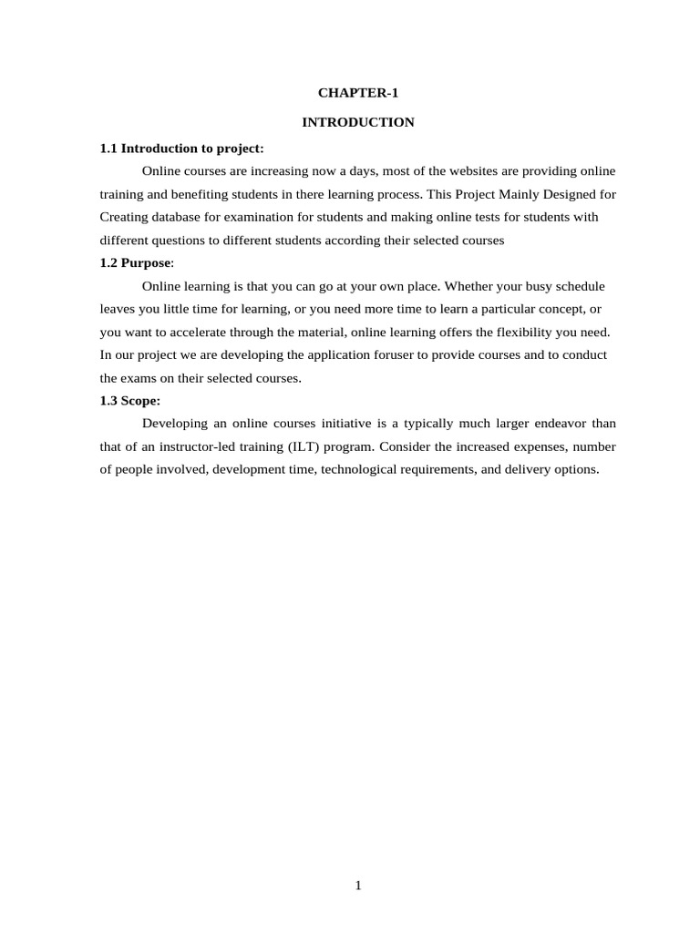 Online Course Examination System Design | PDF | Microsoft Access ...