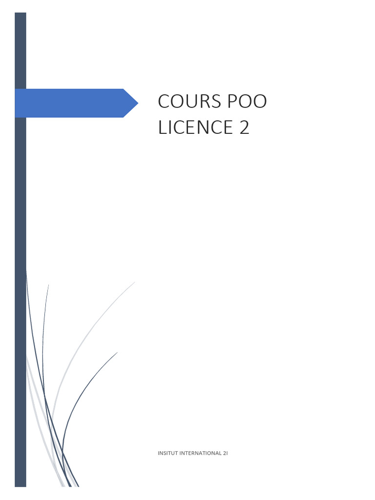 Cours Poo Licence 2 | PDF | Classe (informatique) | Programmation ...