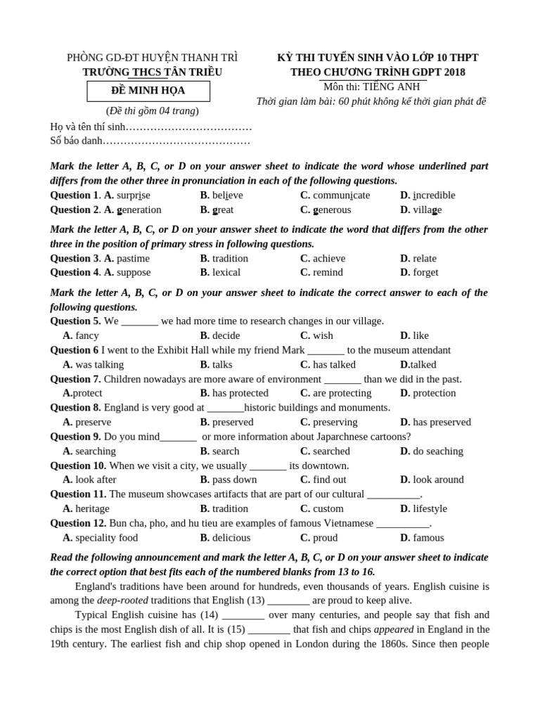 English Exam Sample for Grade 10 | PDF | Greenhouse Effect | Climate Change