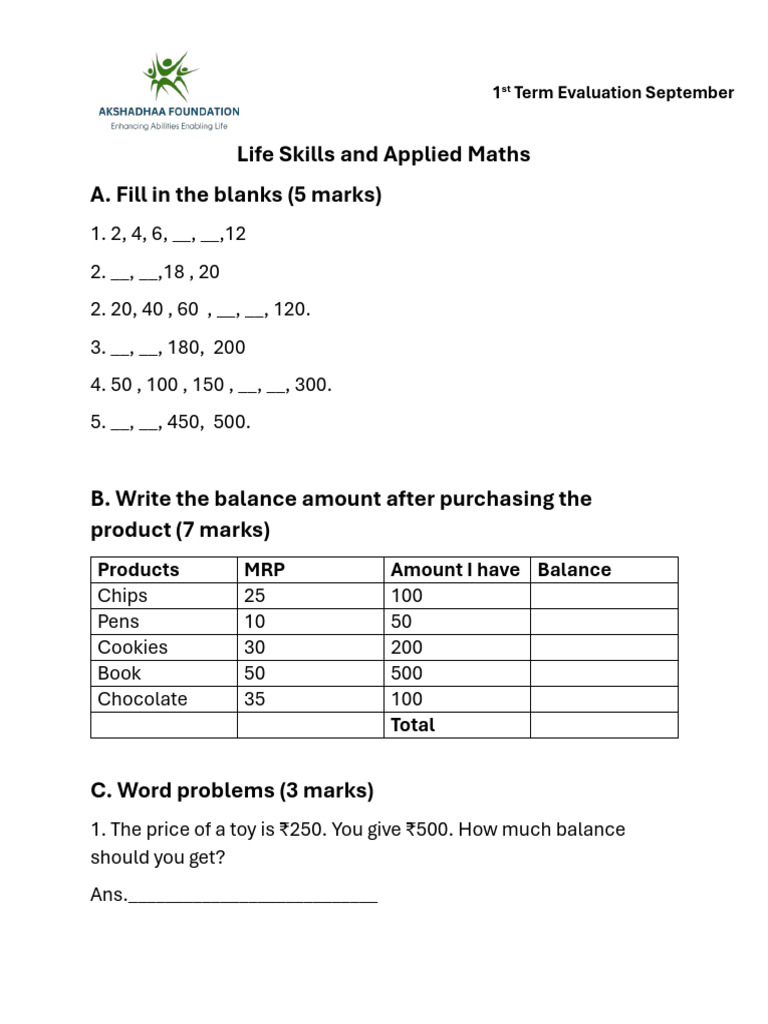 Havisha Applied Maths 1 | PDF
