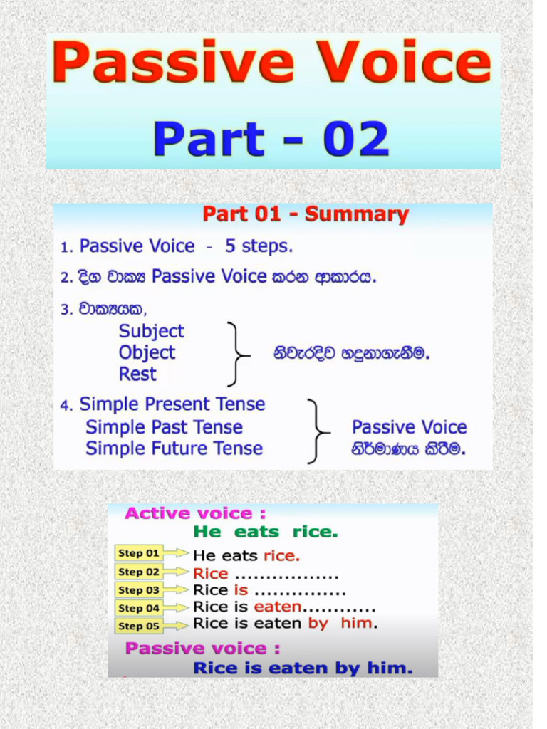 Active- Passive Voice (Grade 9-11)_student | PDF