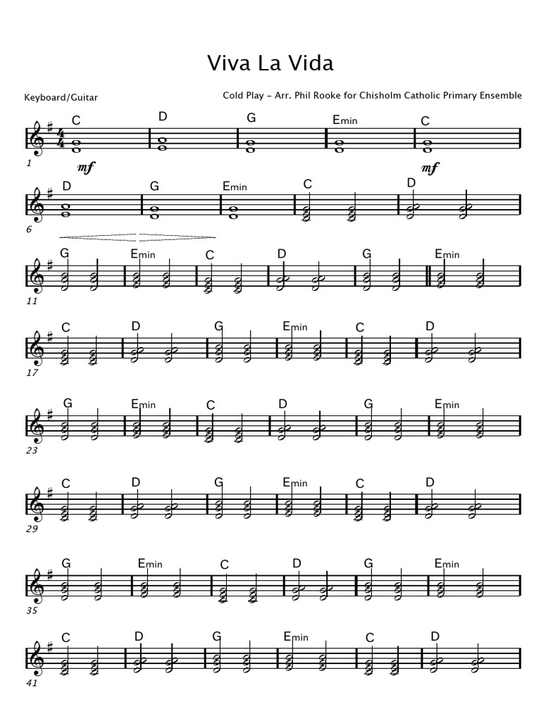 Coldplay Arrangement for Ensemble | PDF