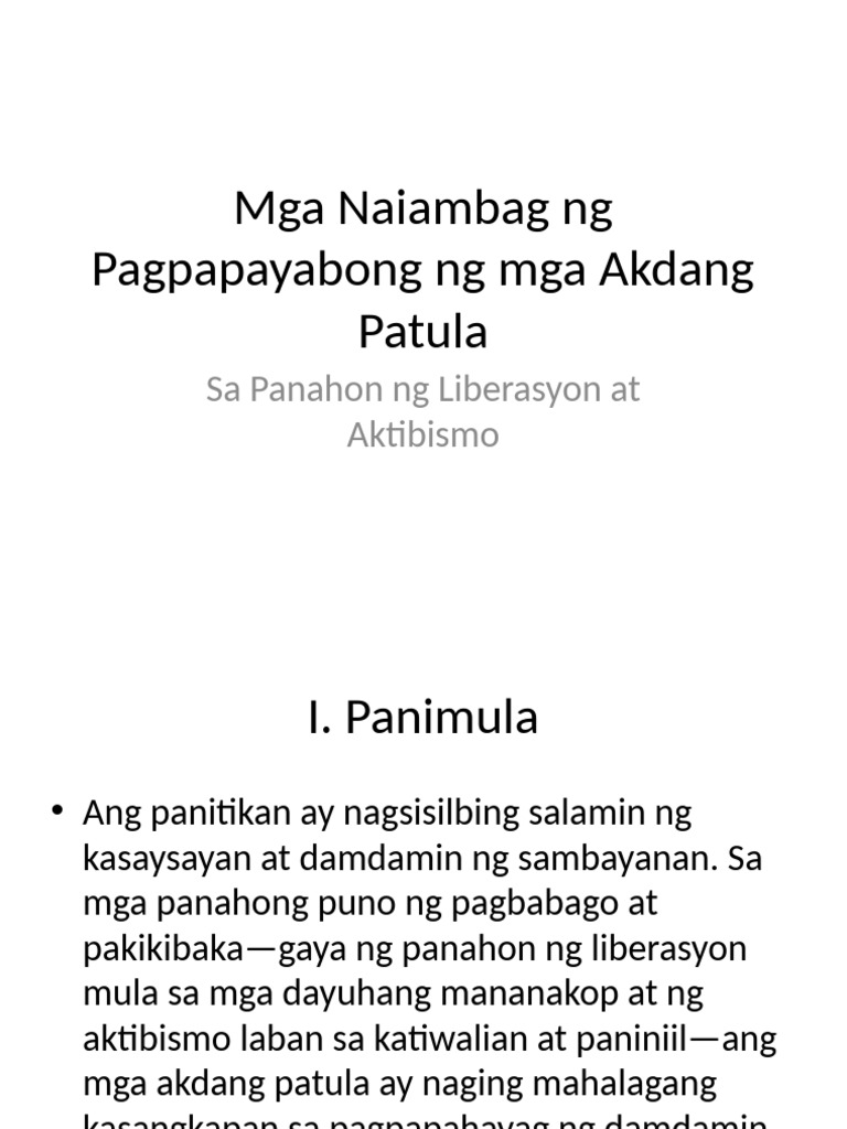 Pagpayabong NG Akdang Patula | PDF