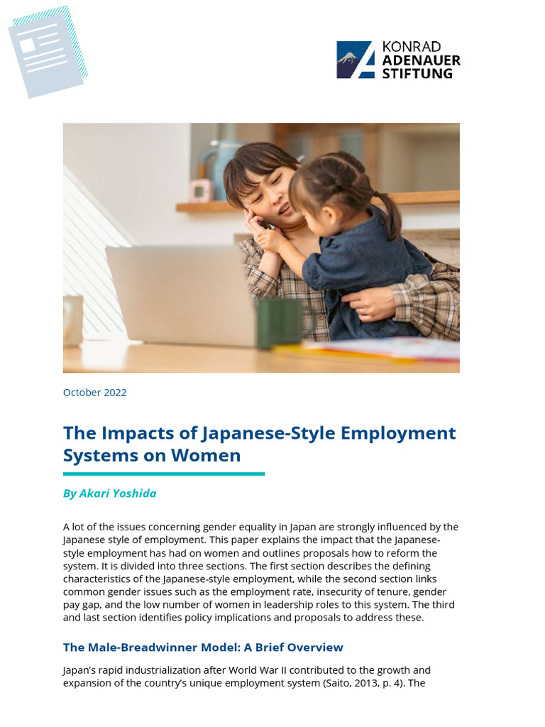 Japanese Employment's Impact on Women | PDF | Employment | Salary