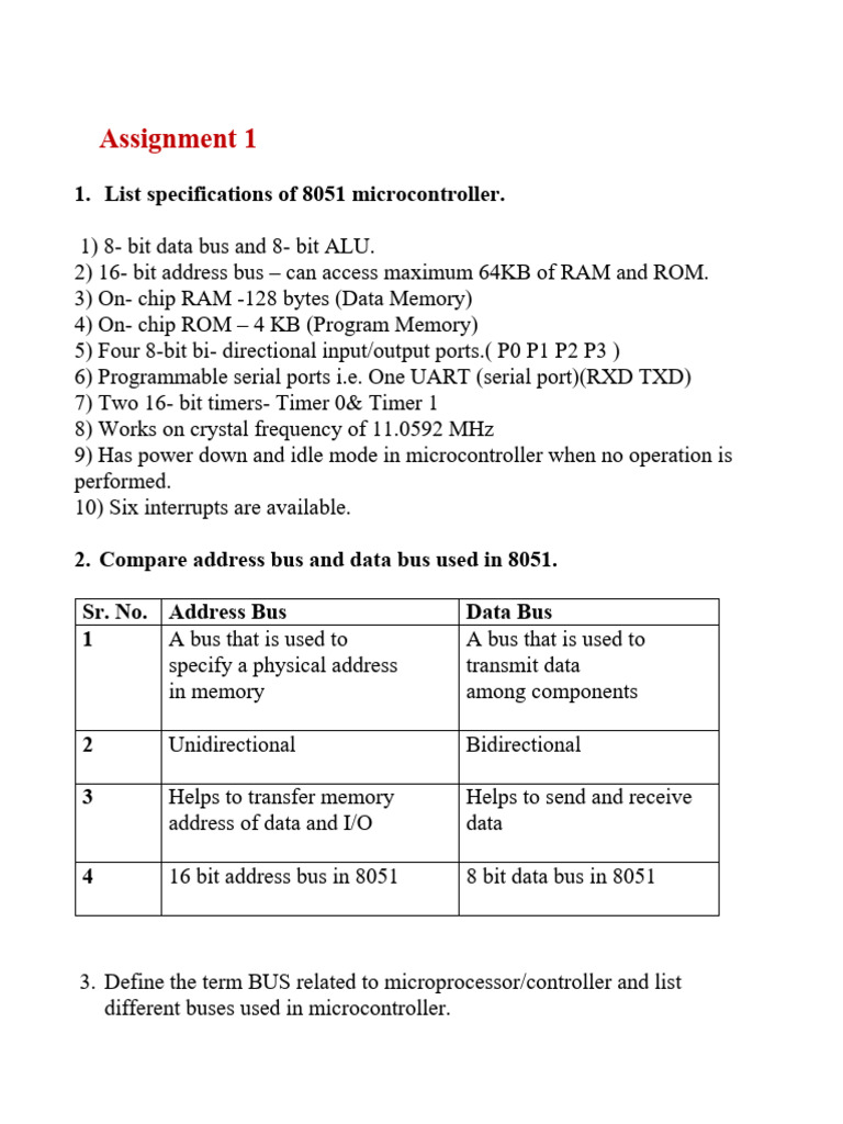 Mci All Assignments | PDF | Microcontroller | Assembly Language