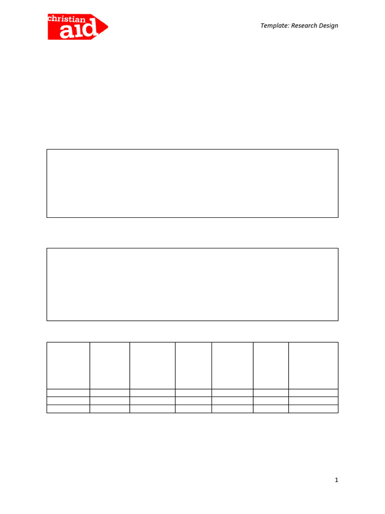 Research Design Template Guide | PDF | Evaluation