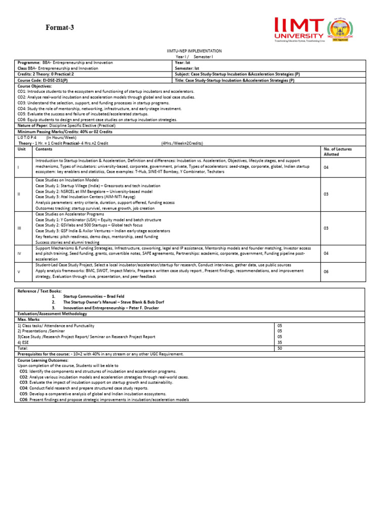 Case Study Startup Incubation Acceleration Strategies P Pdf