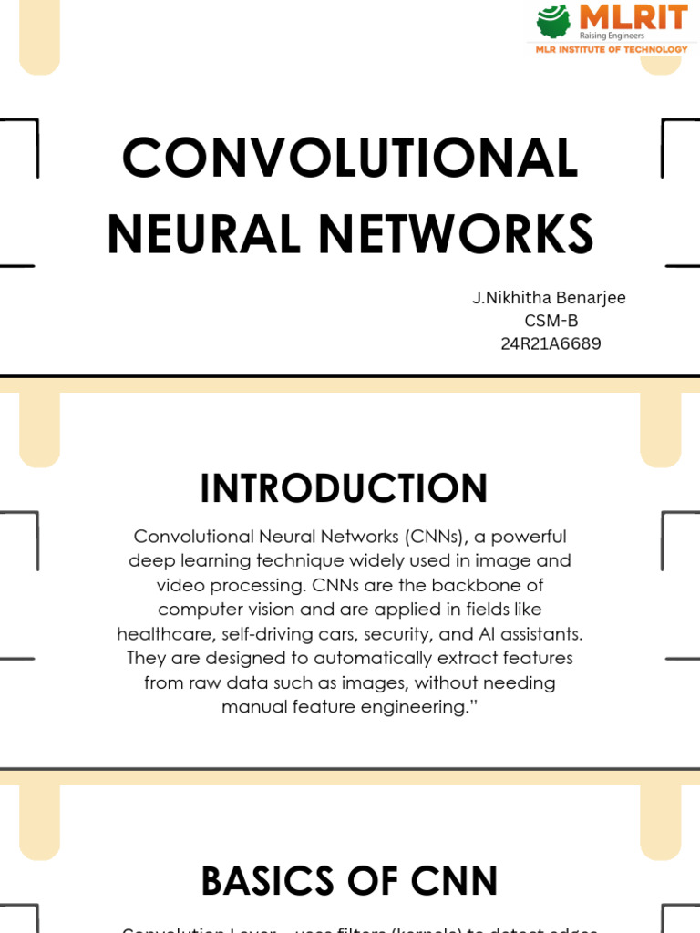 Convolutional Neural Networks | PDF