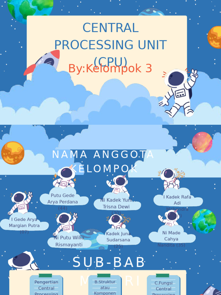 TUGAS informatika mengenai tentang control prosesing unit atau cpu | PDF