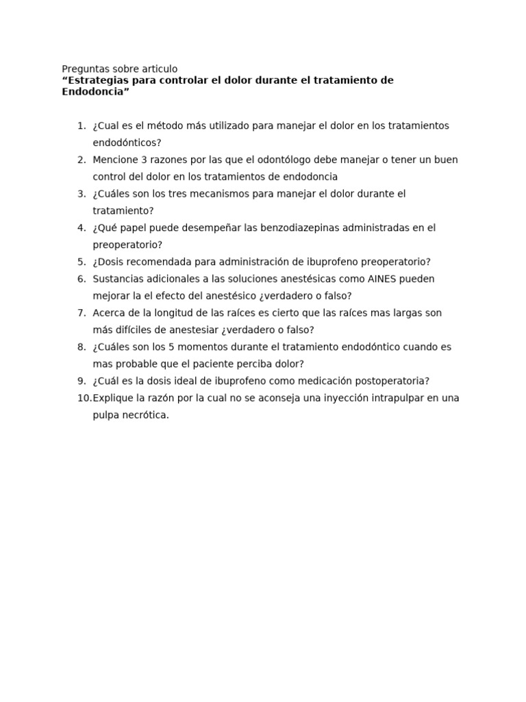 Preguntas para Discusion 18 Octubre | PDF