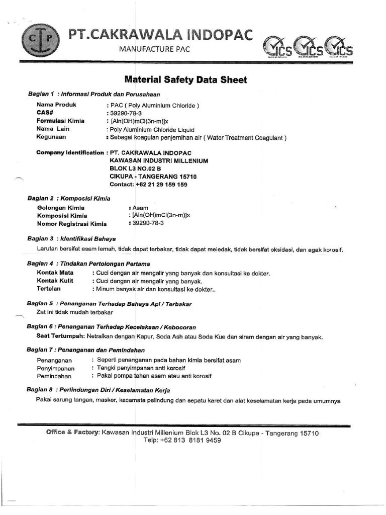 Msds Pasc | PDF