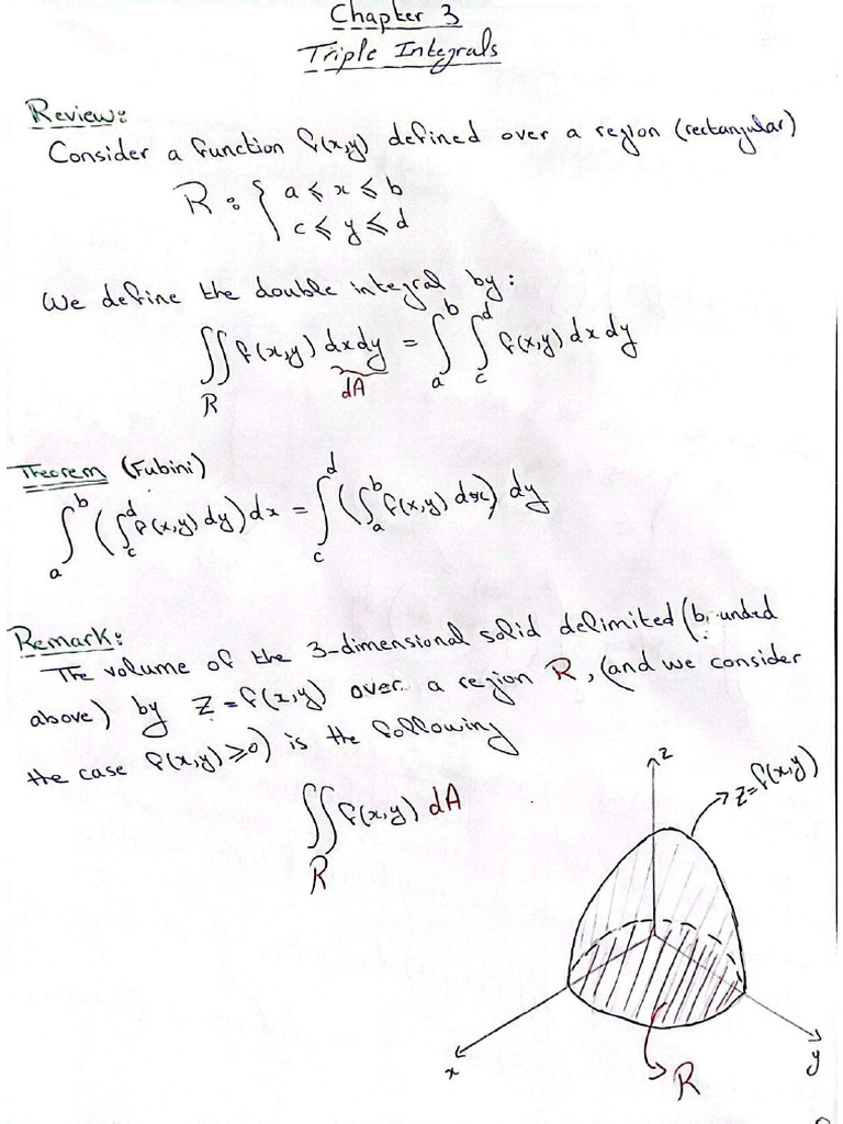 MTH 206 - Lecture 13 - Triple Integrals | PDF