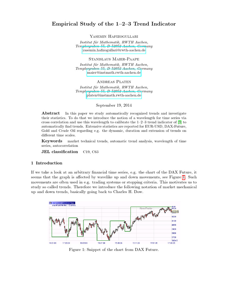 1–2–3 Trend Indicator Analysis | PDF | Applied Mathematics | Mathematics