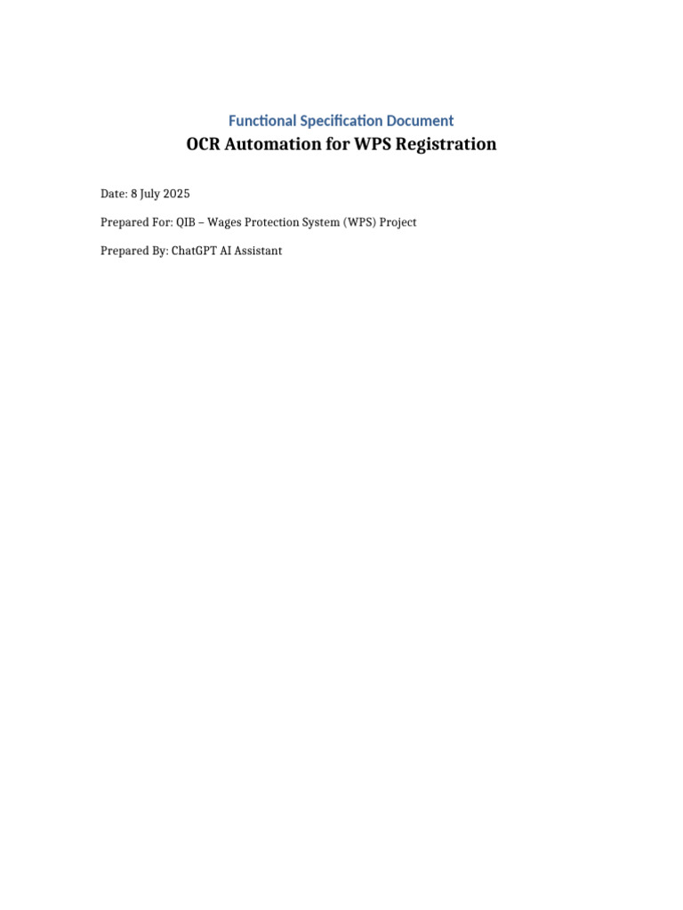 Final FSD WPS OCR Registration With Diagram | PDF | Information ...