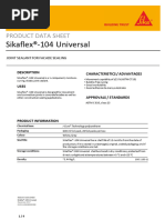 SikaFlex 1A Product Data Sheet | PDF | Concrete | Water