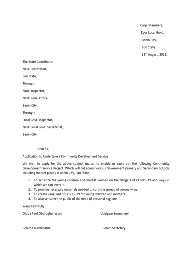 Cds Application Letter | PDF