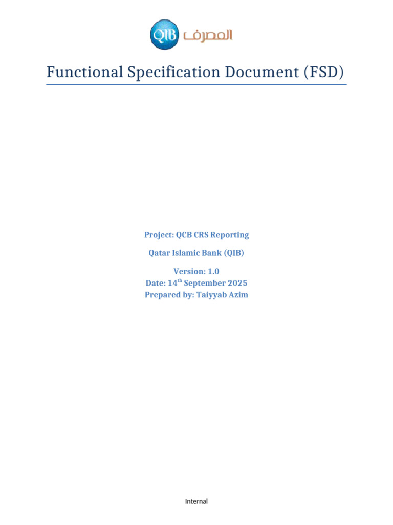 FSD QCB CRS Reporting Draft | PDF | Xml | Xml Schema