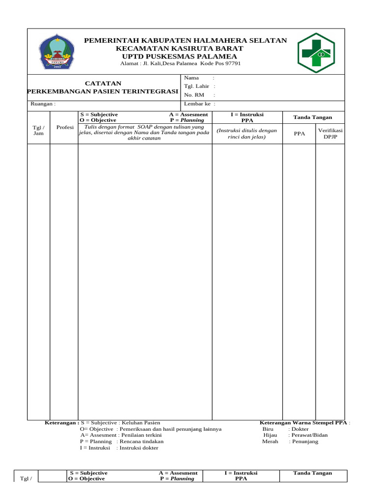 Catatan Perkembangan Pasien SOAP | PDF