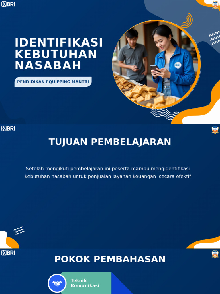 Identifikasi Kebutuhan Nasabah | PDF
